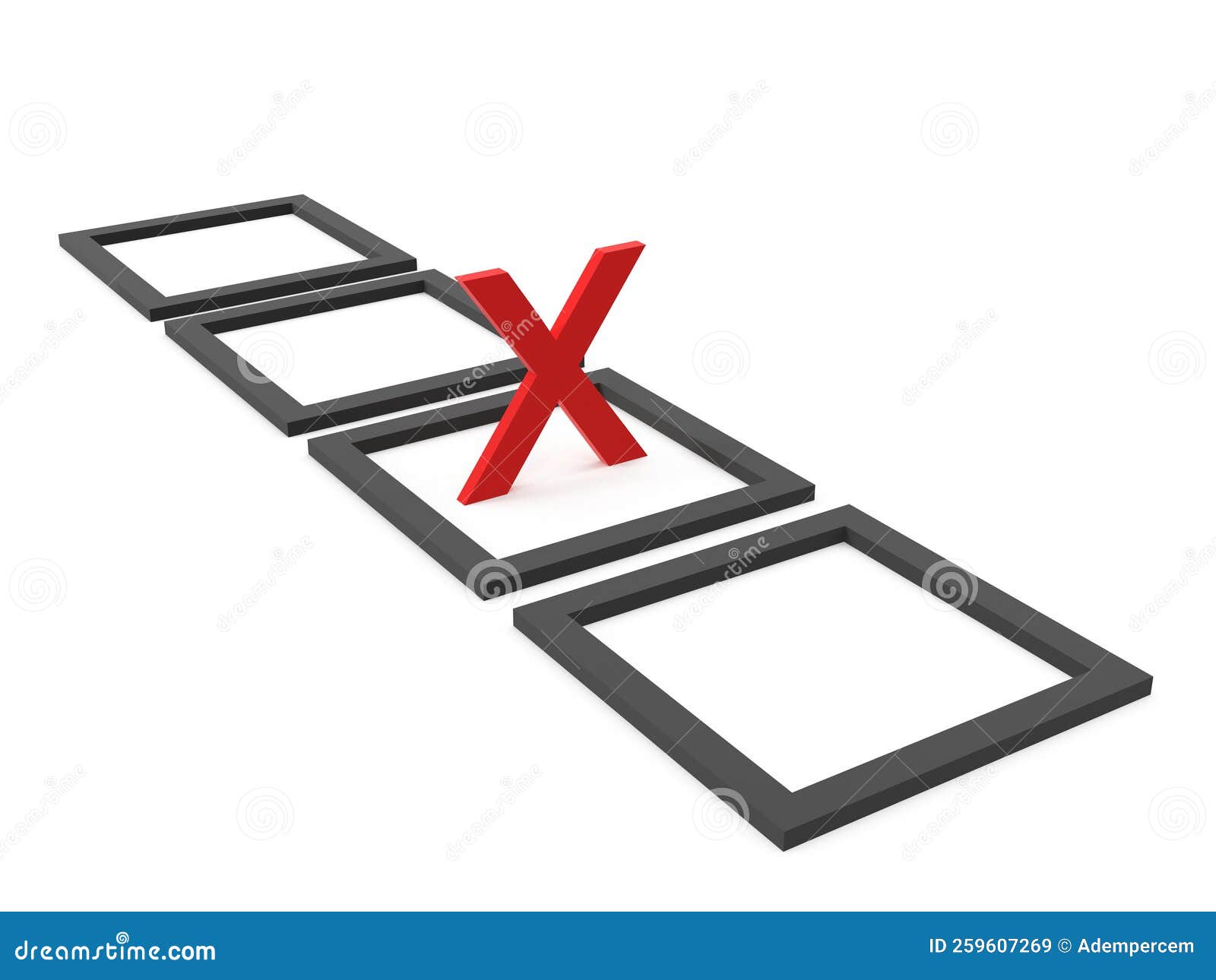 Cross Mark Symbol and List stock illustration. Illustration of list ...