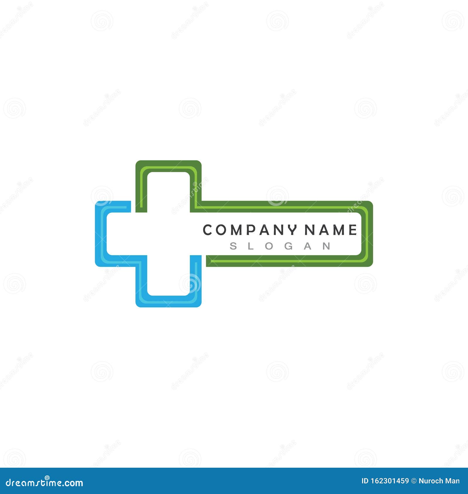 Cross Medical Hospital Logo Vector. Stock Vector - Illustration of icon ...