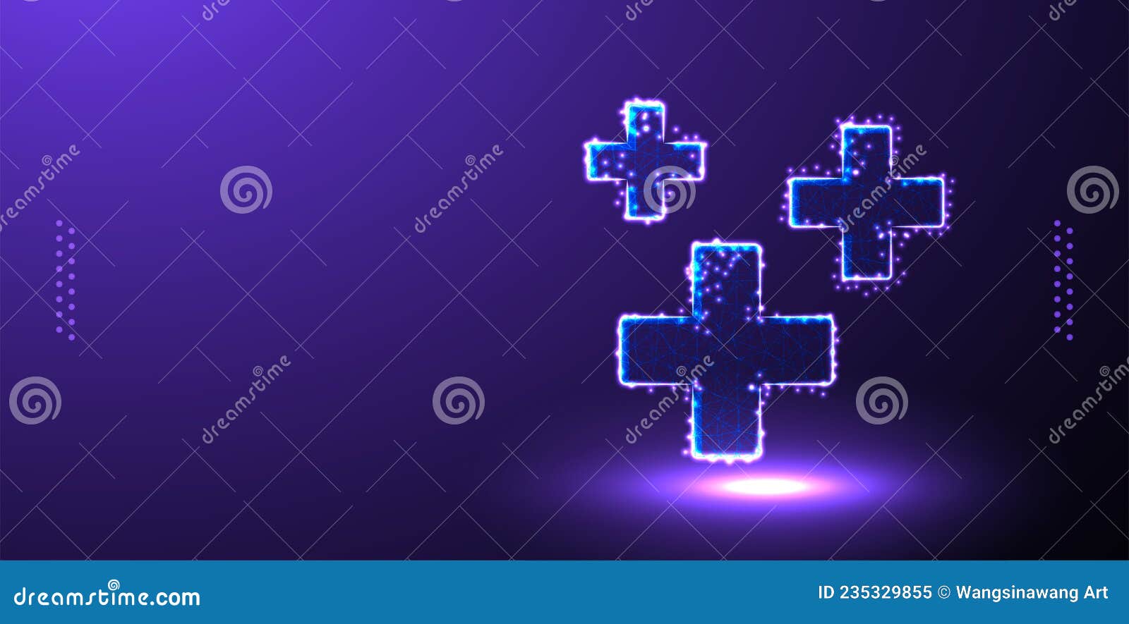 Cross, Medical Low Poly Wireframe, Polygonal Design Vector Illustration ...