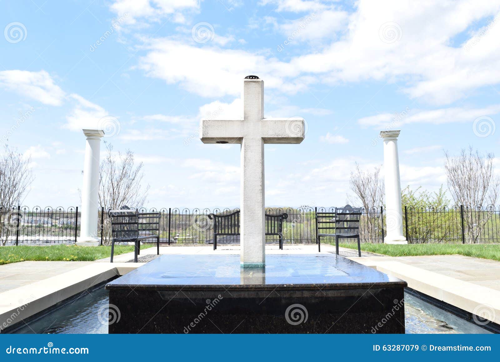 Cross Memorial stock image. Image of field, forest, create - 63287079