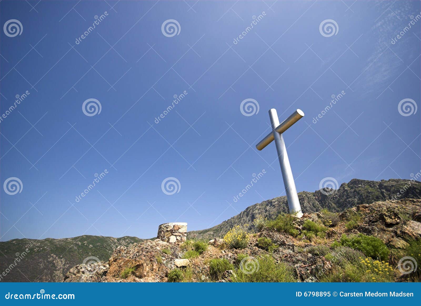 Cross on Mountain stock image. Image of corsica, jesus - 6798895