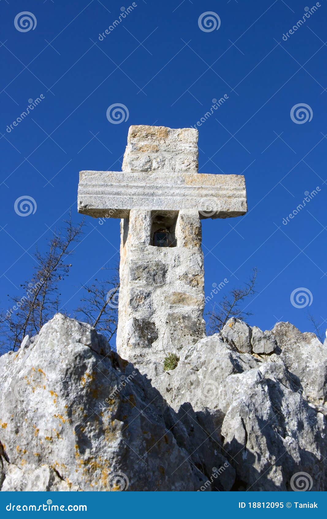 Cross on the Mountain (on Golgotha) Stock Image - Image of bible ...
