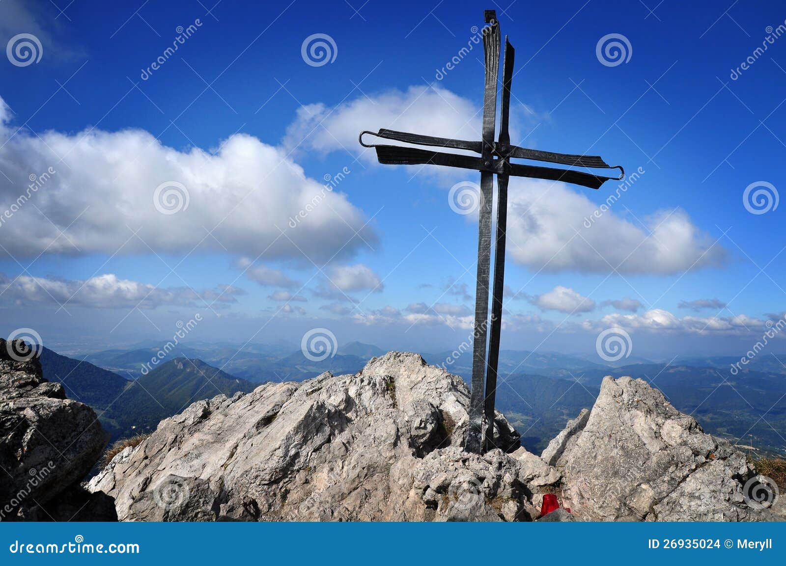 Cross in mountains stock photo. Image of slovakia, landscape - 26935024