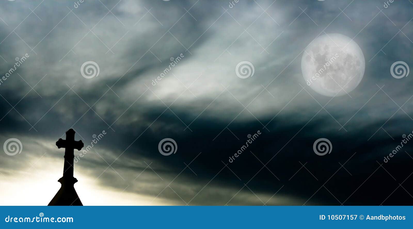 Cross at Night stock image. Image of faith, prayer, outline - 10507157