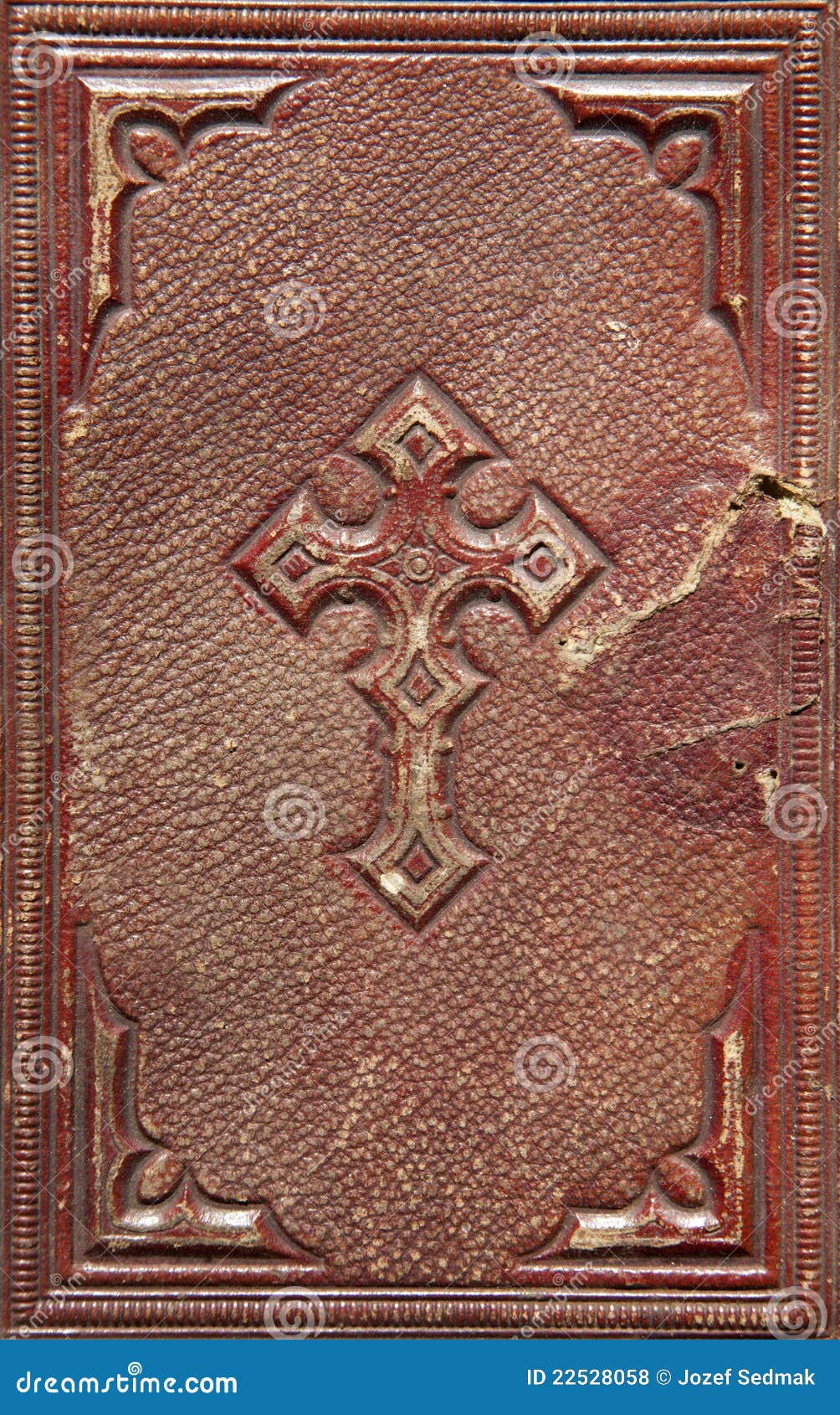 Cross on the old book stock photo. Image of christendom - 22528058