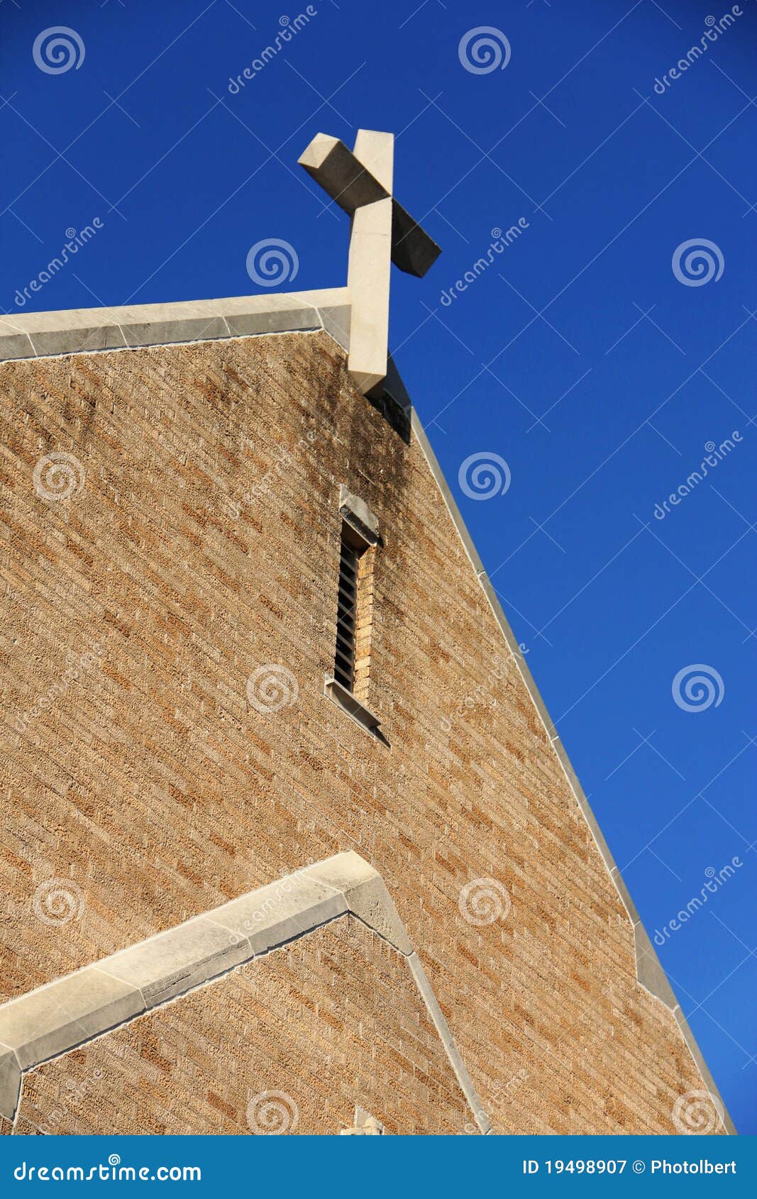 Cross on old church stock image. Image of religion, christ - 19498907