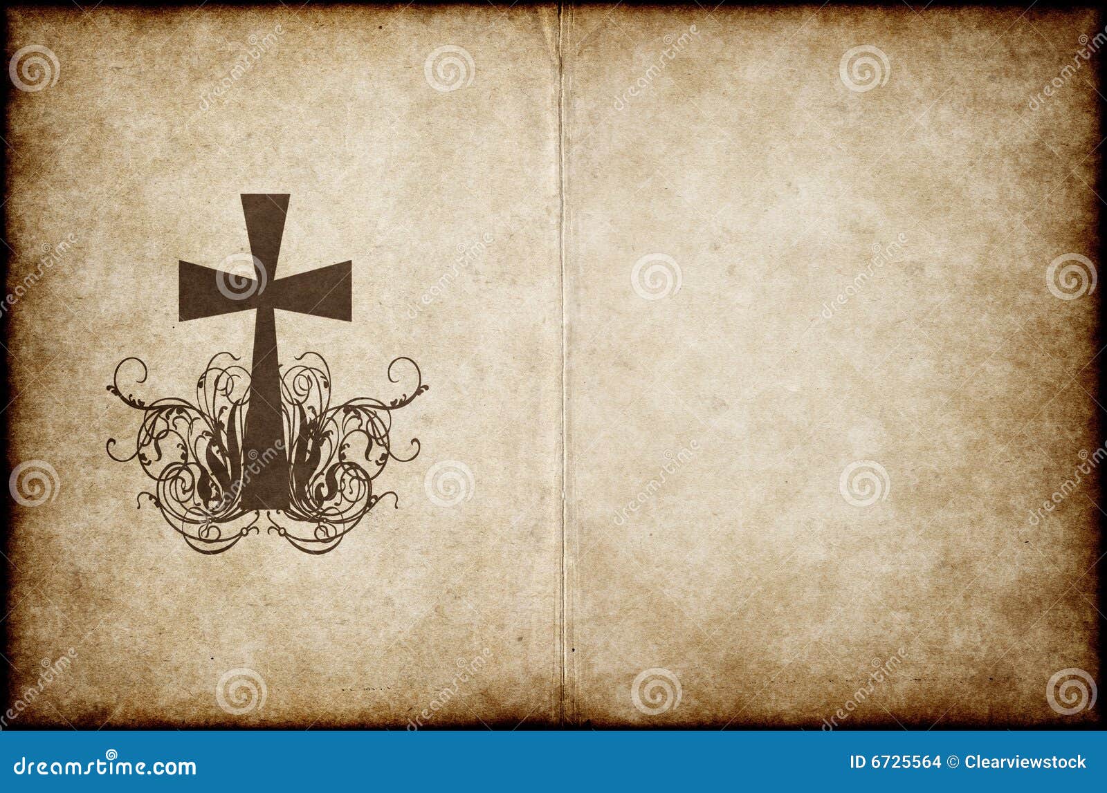 Cross On Old Parchment Vector Illustration | CartoonDealer.com #6795134