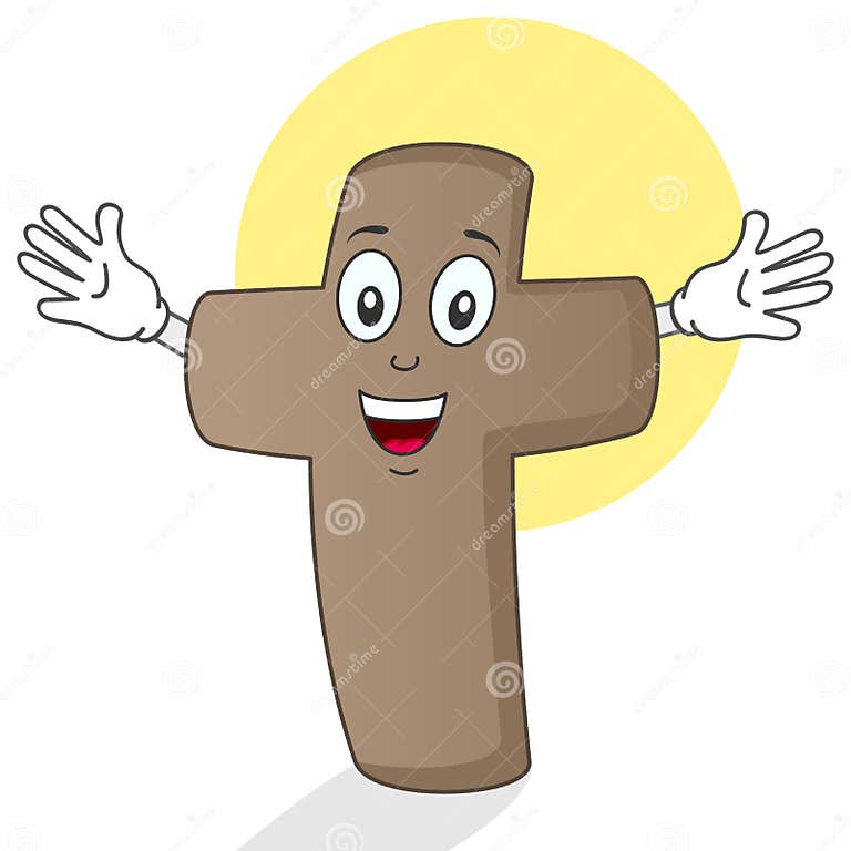 Cross Open Arms Character stock vector. Illustration of religion - 28748114