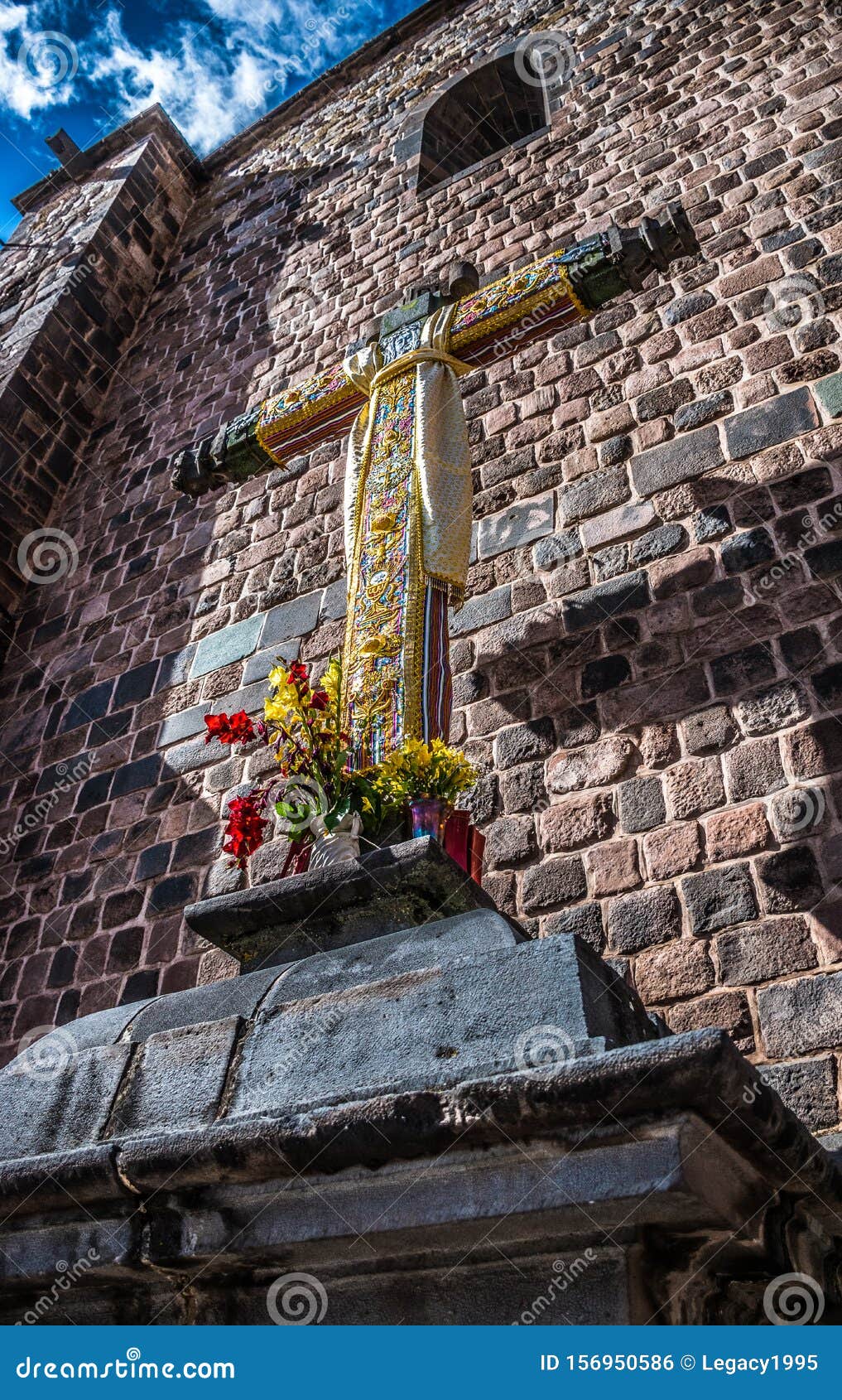 Cross Outside of Qoricancha and Santo Domingo in Cusco, Peru. Editorial ...