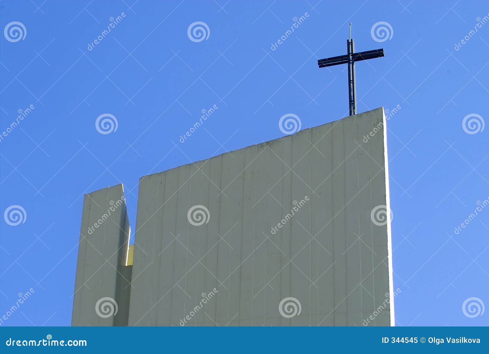 Cross over the church stock image. Image of church, crux - 344545