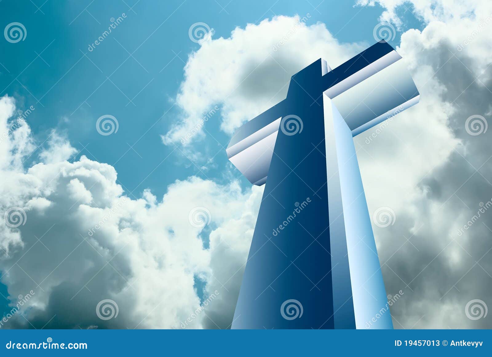 Cross over heaven stock illustration. Illustration of holy - 19457013