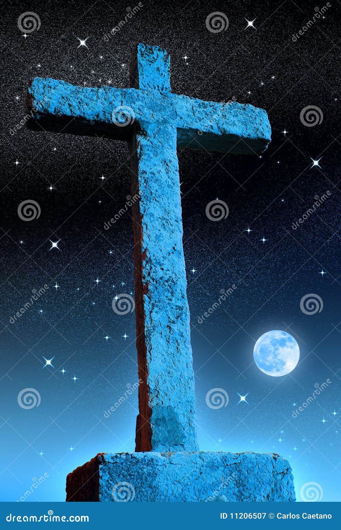 Cross over stars stock illustration. Illustration of heaven - 11206507