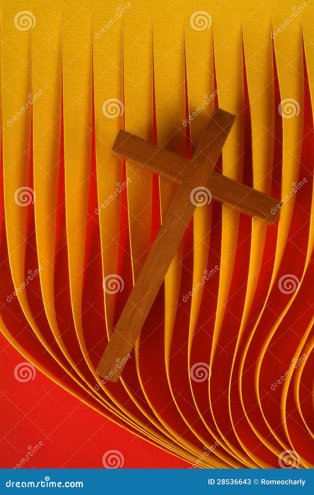 Cross on paper stock image. Image of yellow, support - 28536643
