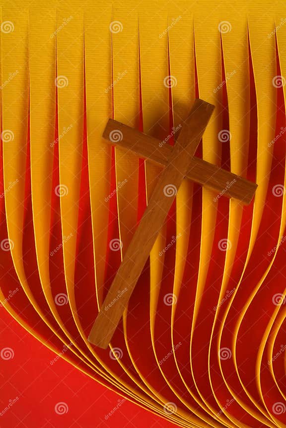 Cross on paper stock image. Image of yellow, support - 28536643