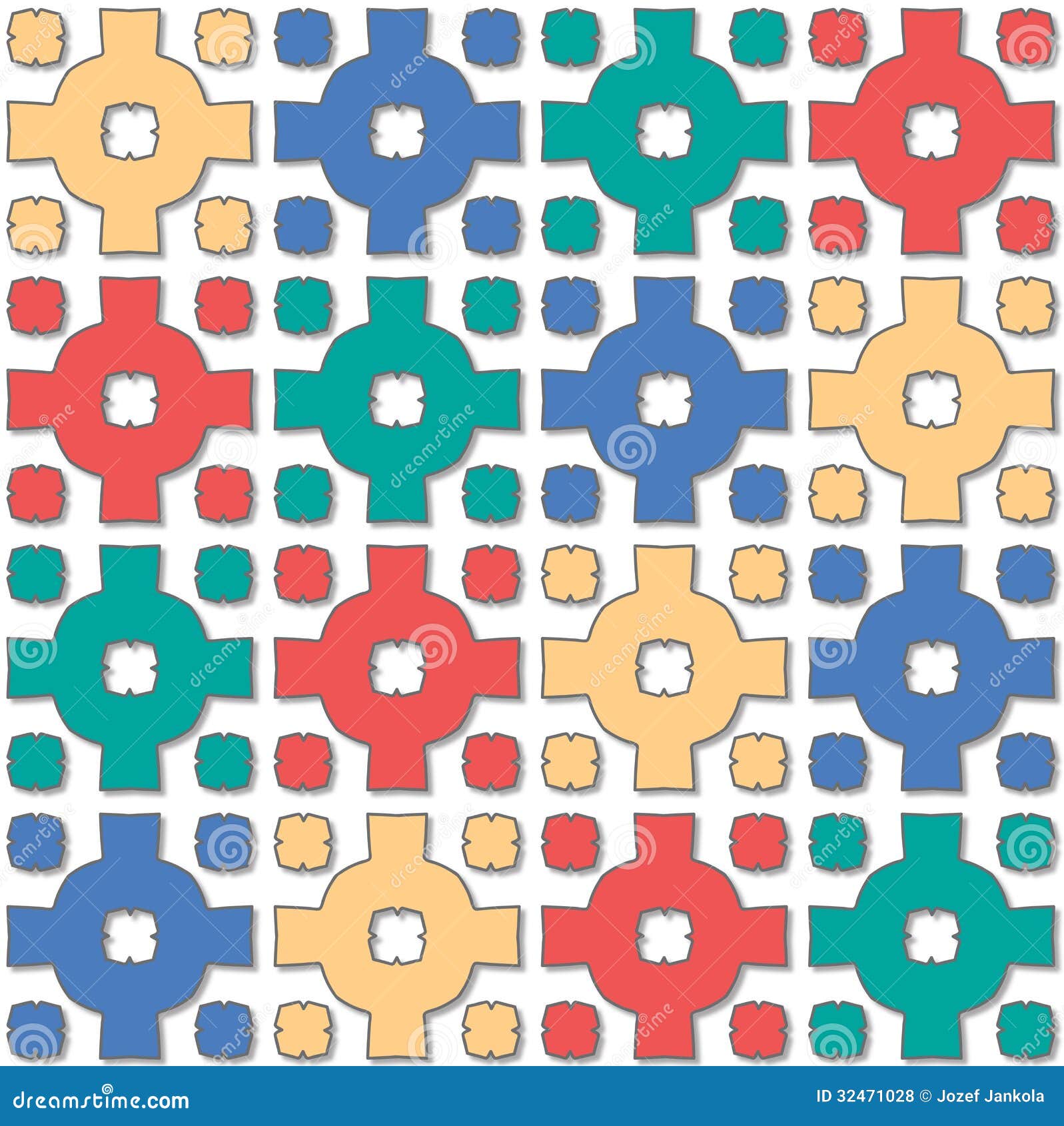 Cross pattern varied color stock illustration. Illustration of green ...