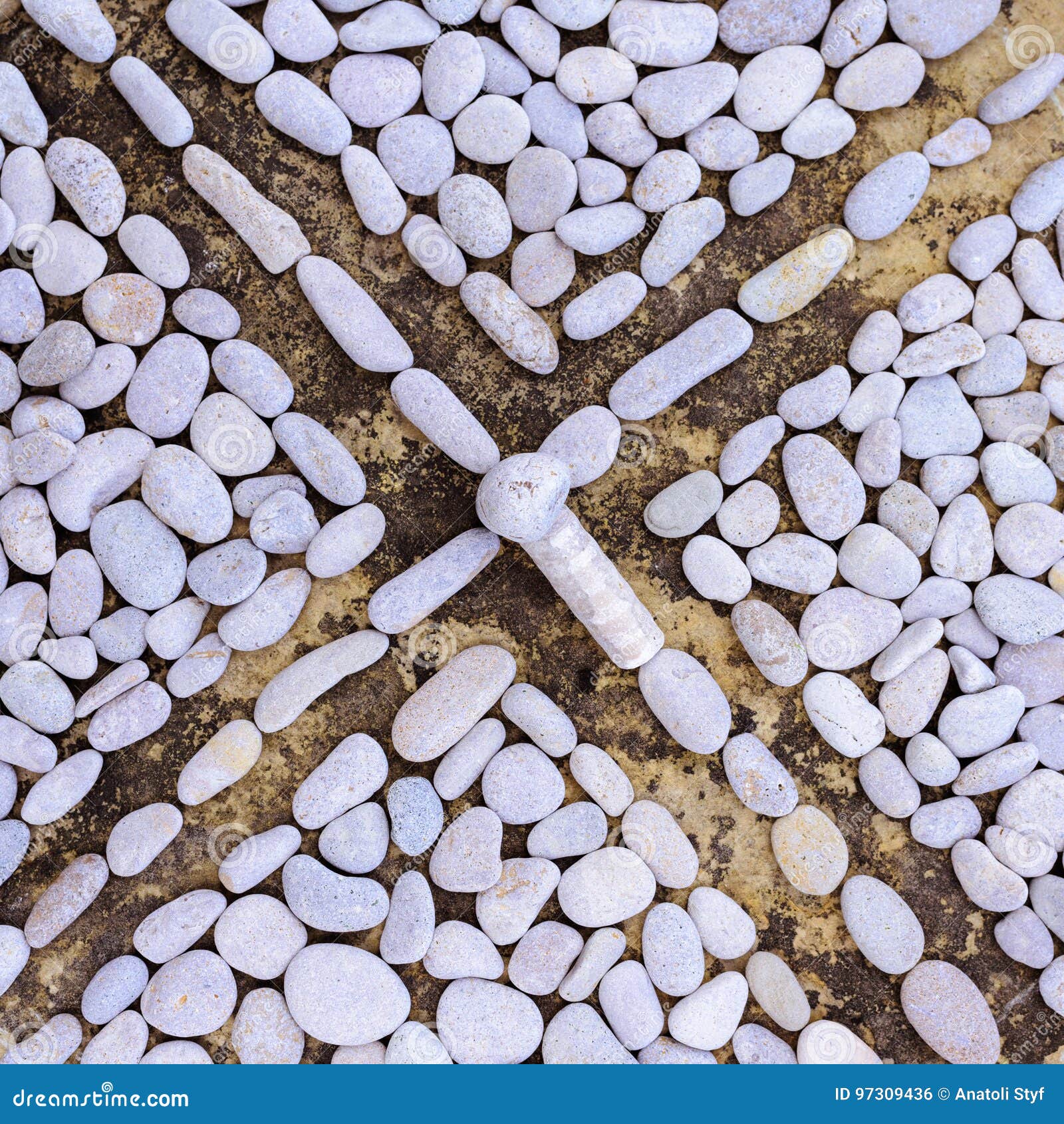 Cross of the pebbles stock photo. Image of consistency - 97309436