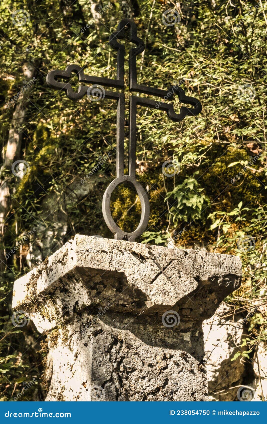 Cross on Pillar Direction Sign for Pilgrims Editorial Image - Image of ...