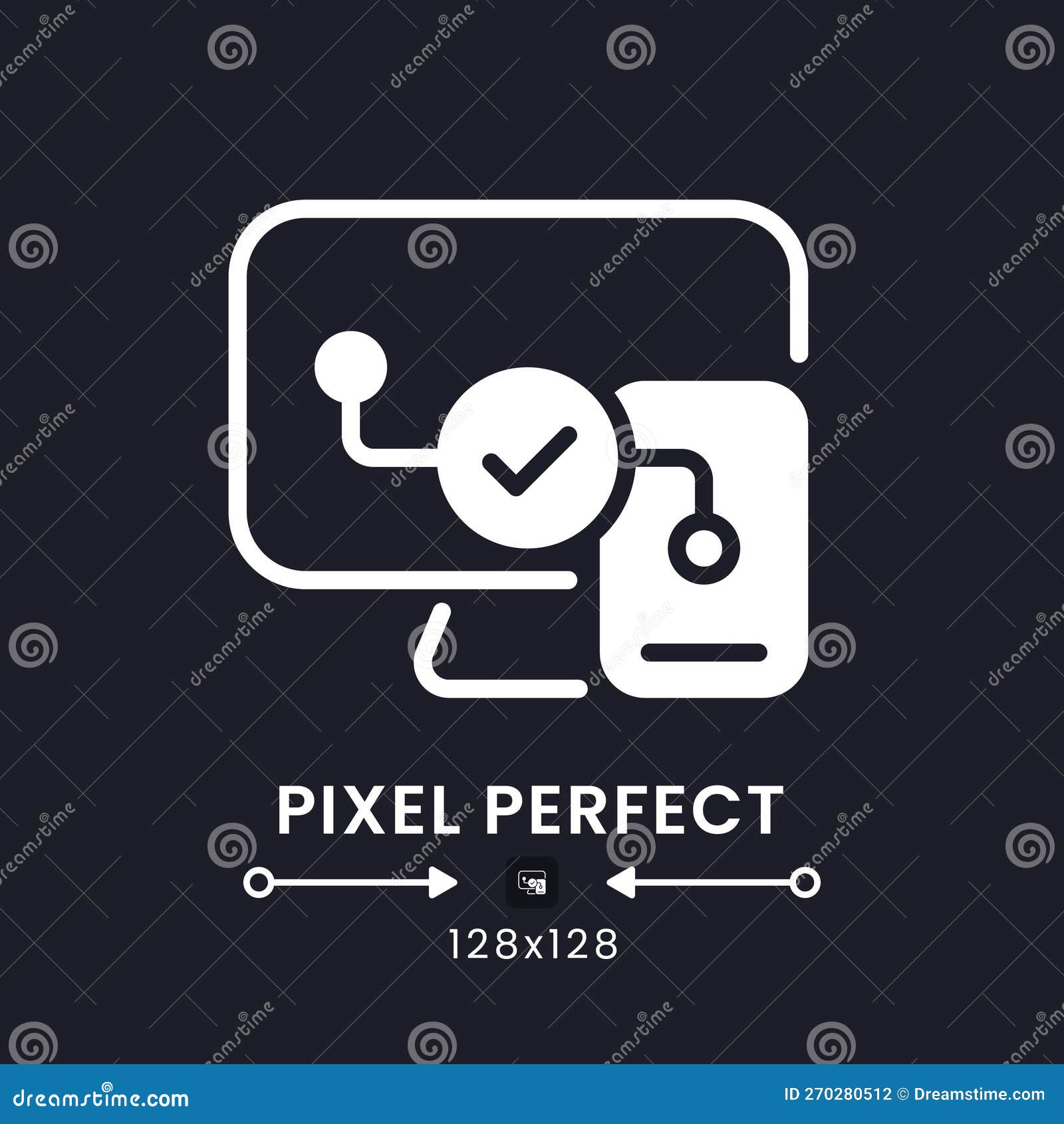 Cross-platform Compatibility White Solid Desktop Icon Stock Vector ...