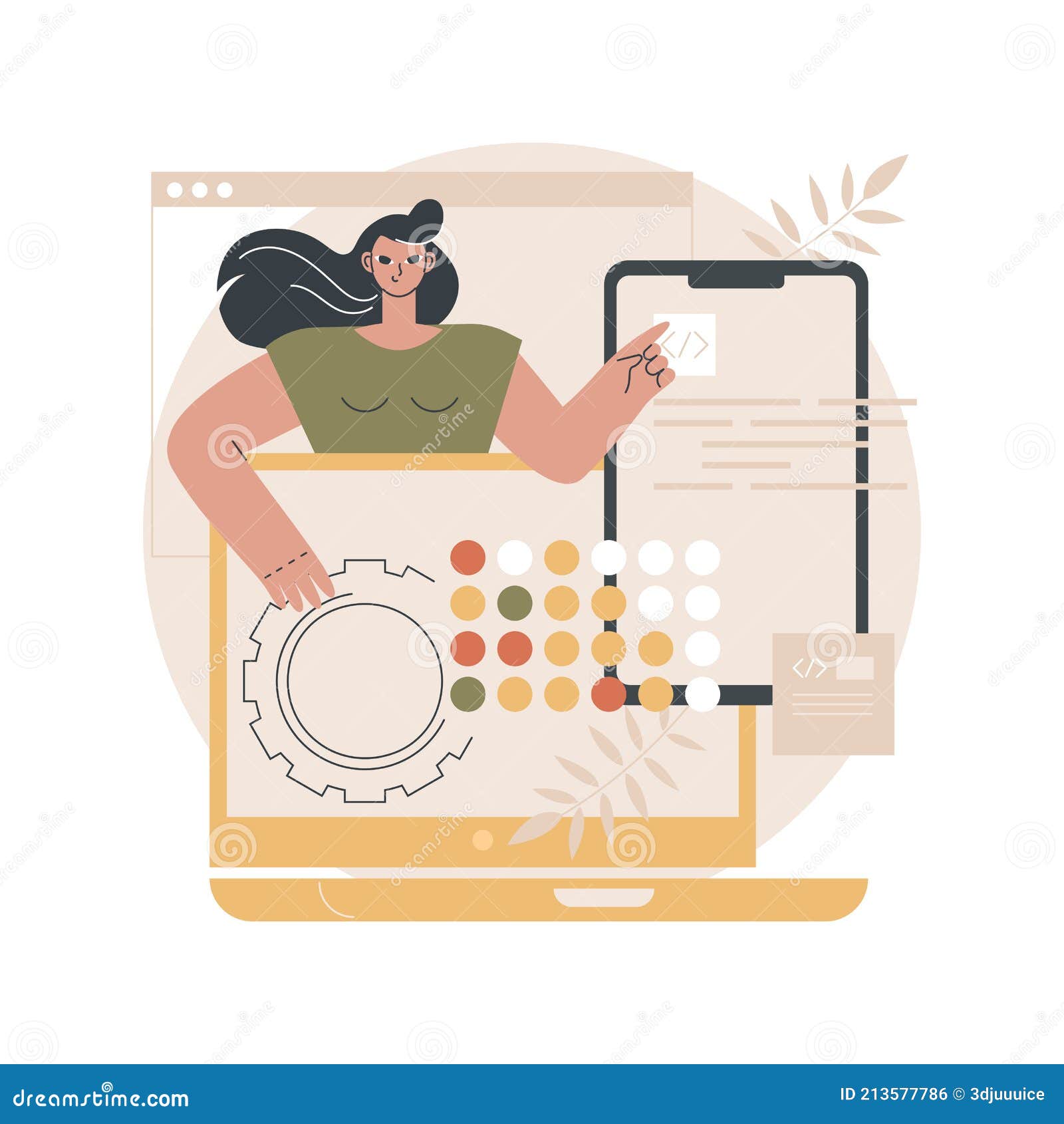 Cross-platform Development Abstract Concept Vector Illustration. Stock ...