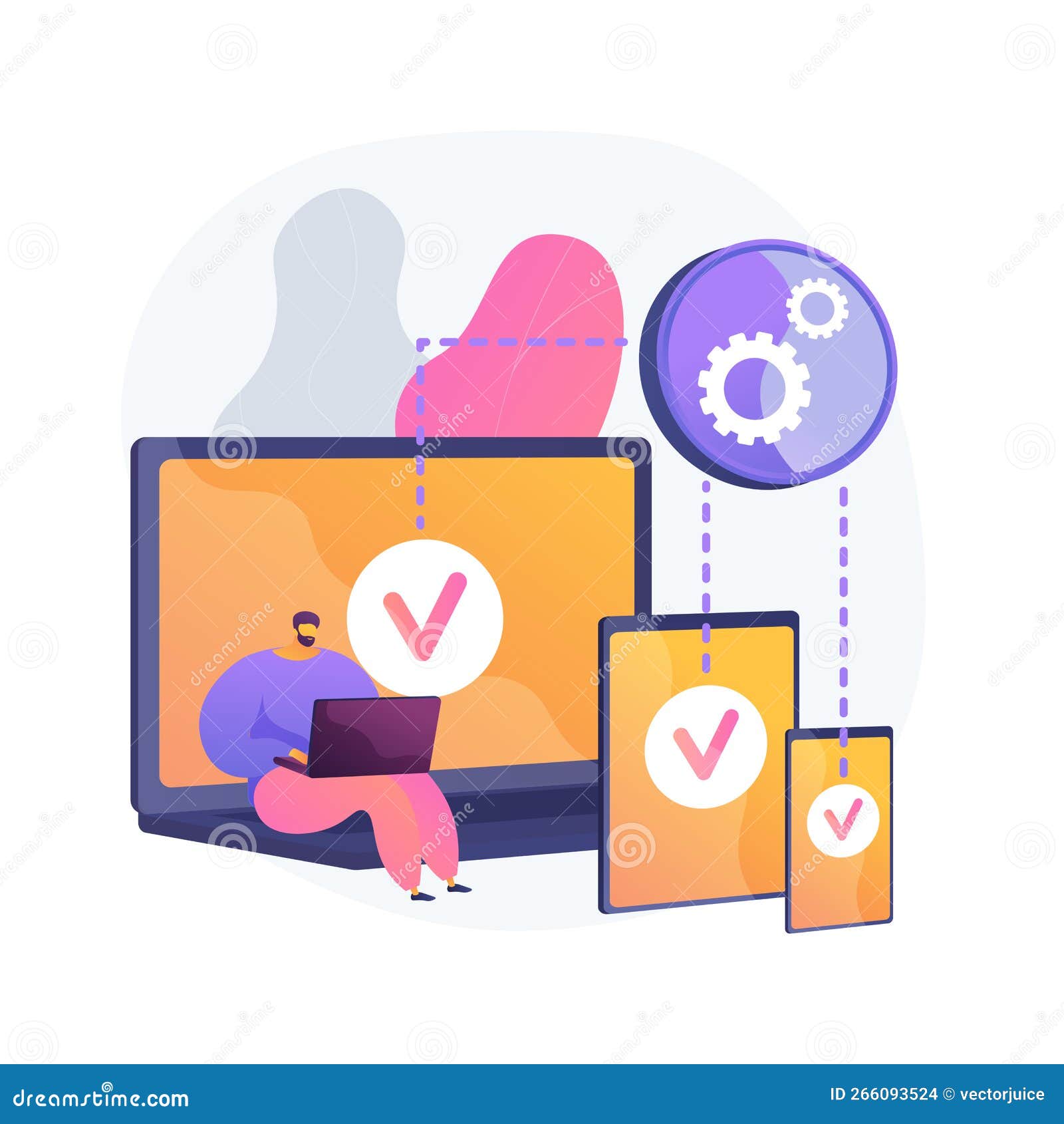 Cross-platform Development Abstract Concept Vector Illustration Stock Vector - Illustration of ...