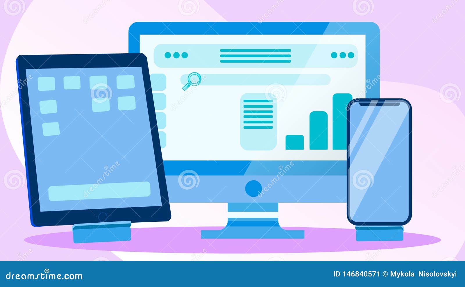 Cross Platform Development Vector Illustration Stock Vector ...