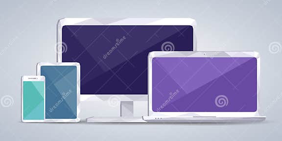 Cross platform devices stock vector. Illustration of technology - 142339019