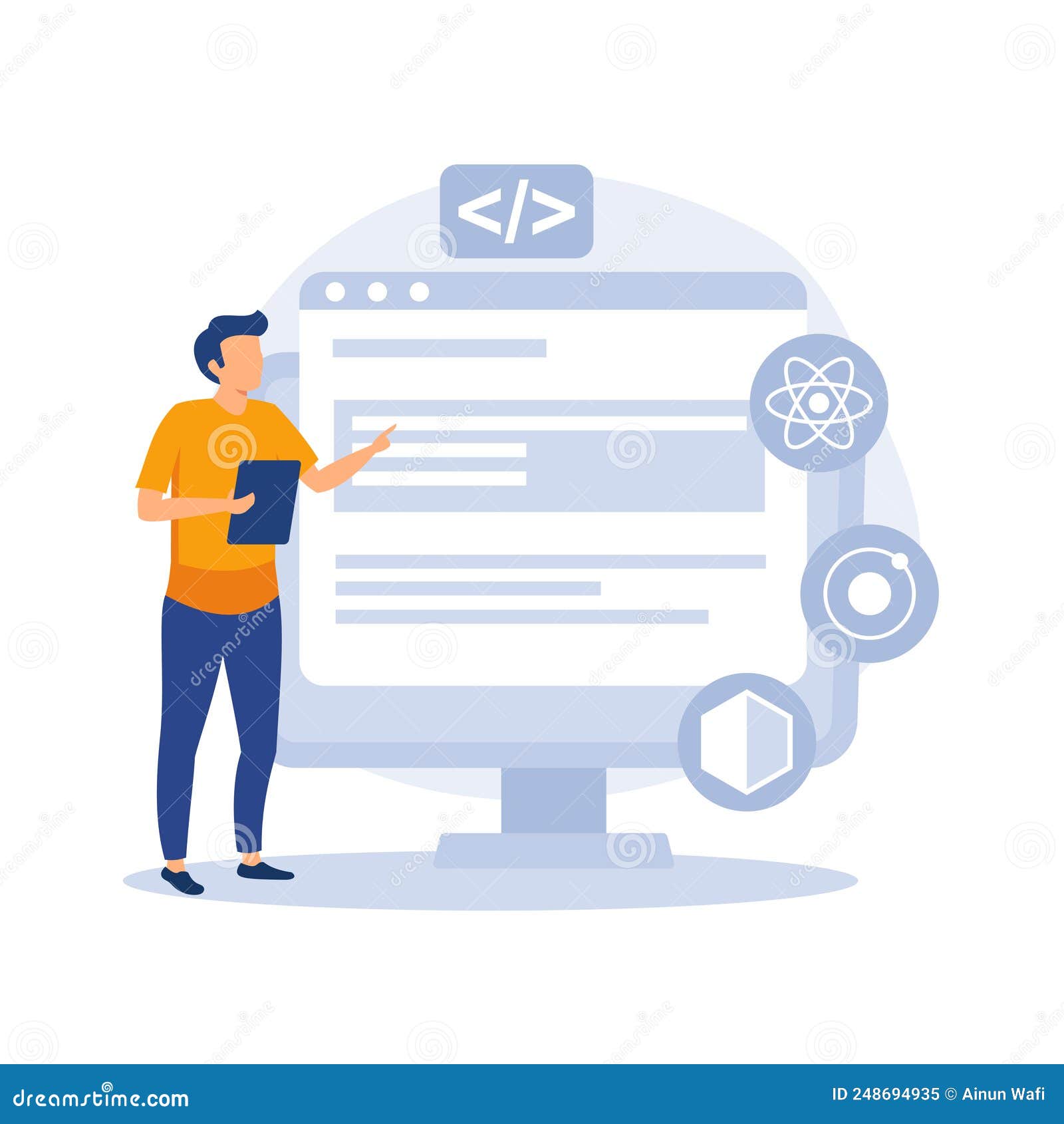 Cross Platform Frame Work Illustration Stock Vector - Illustration of ...