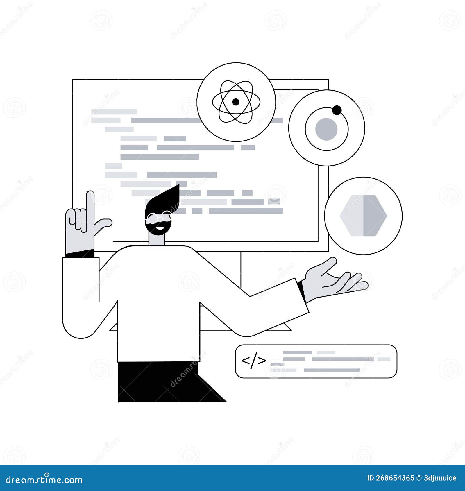 Cross-platform Frameworks Abstract Concept Vector Illustration. Stock ...