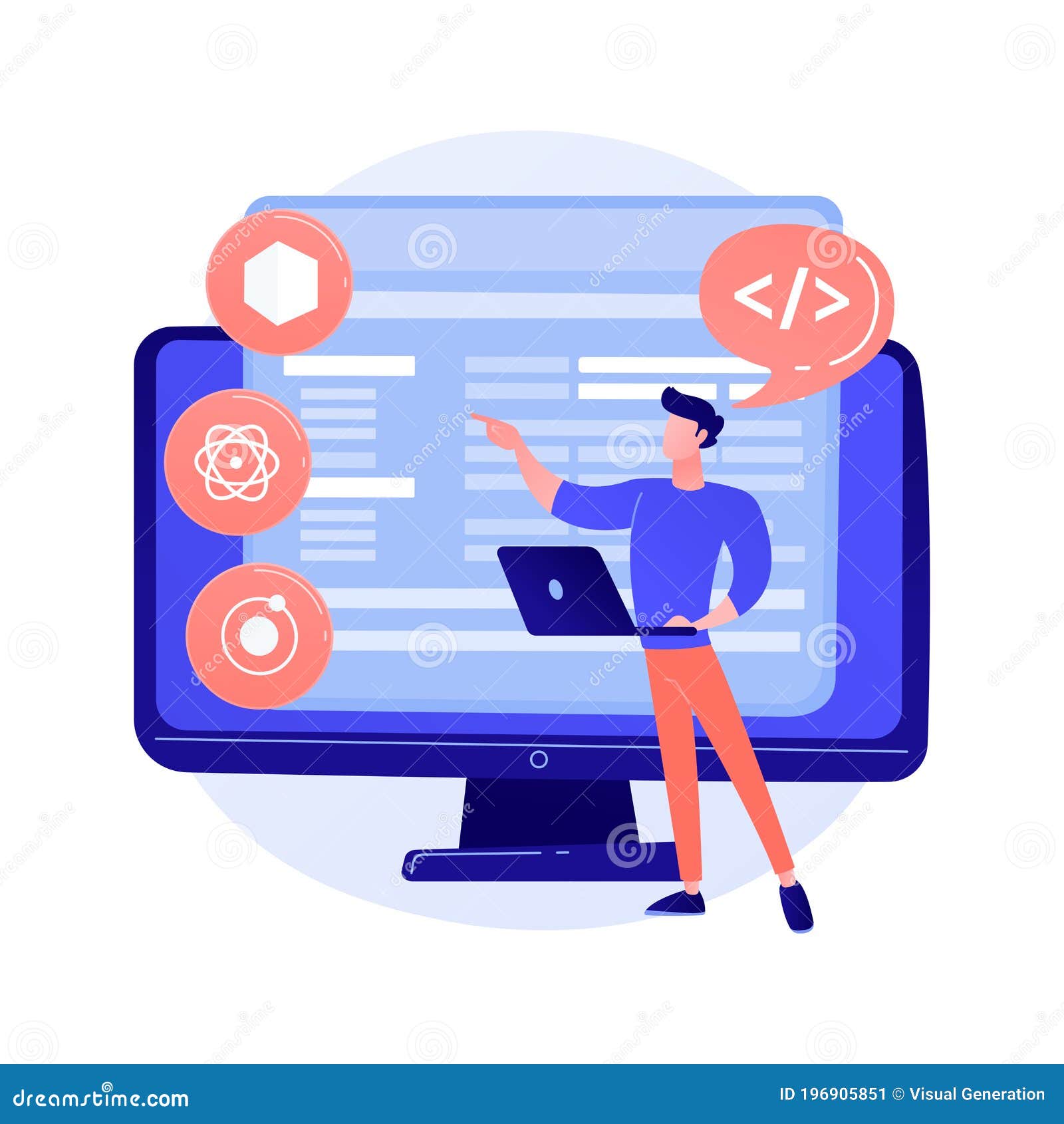 Cross Platform Frameworks Abstract Concept Vector Illustration Stock