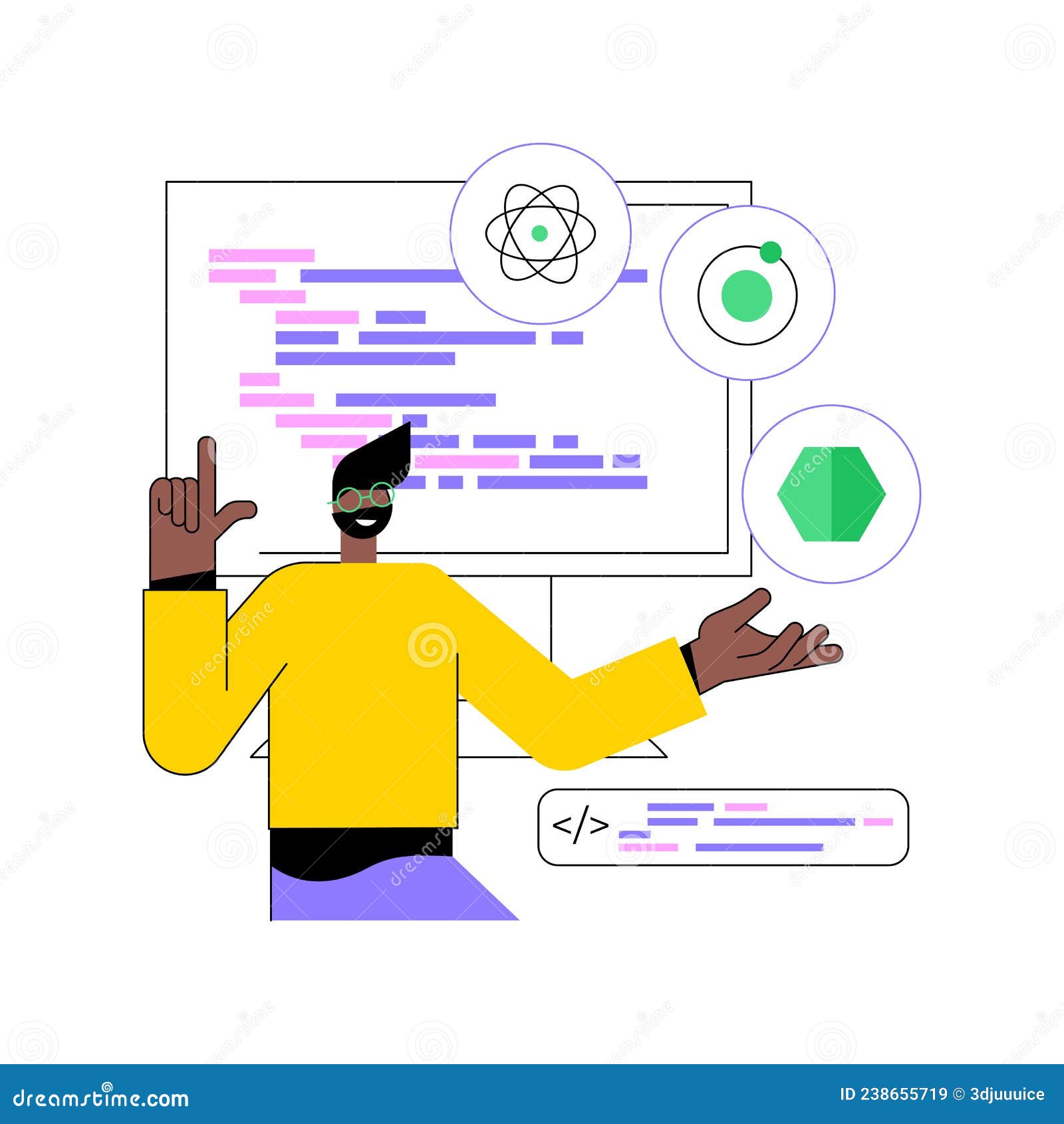 Cross-platform Frameworks Abstract Concept Vector Illustration. Stock ...