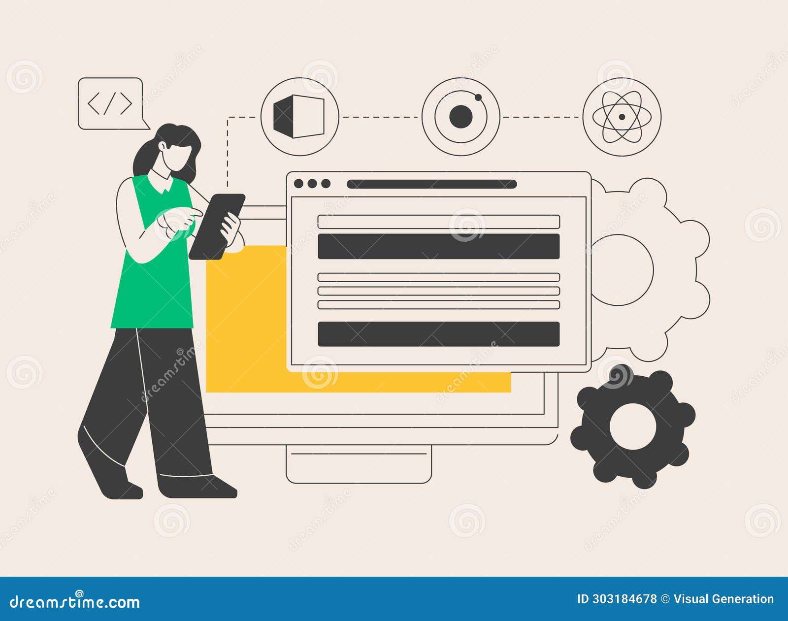 Cross Platform Frameworks Abstract Concept Vector Illustration Stock Vector Illustration Of