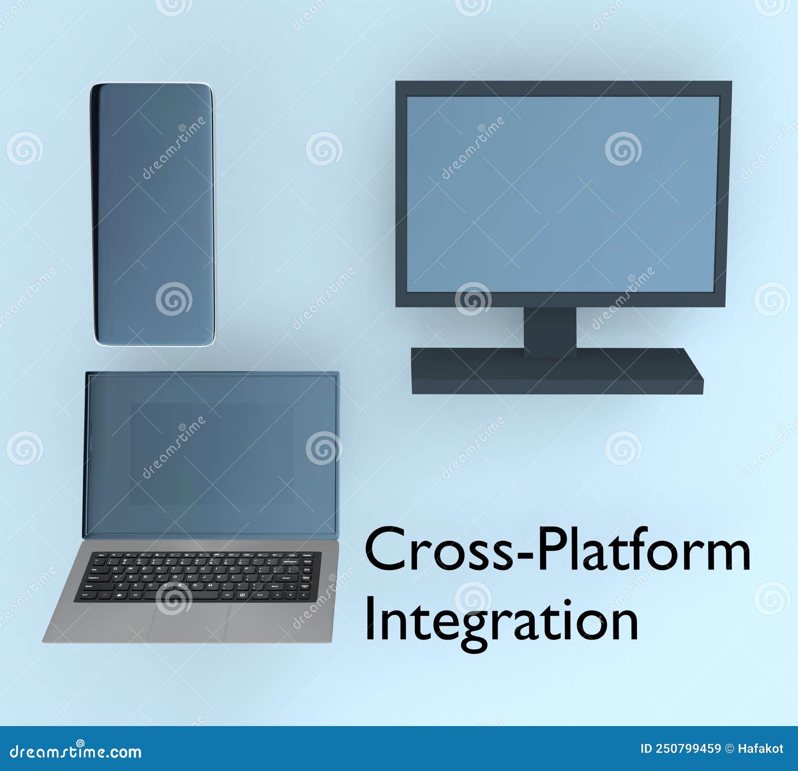 Cross-Platform Integration Concept Stock Illustration - Illustration of ...