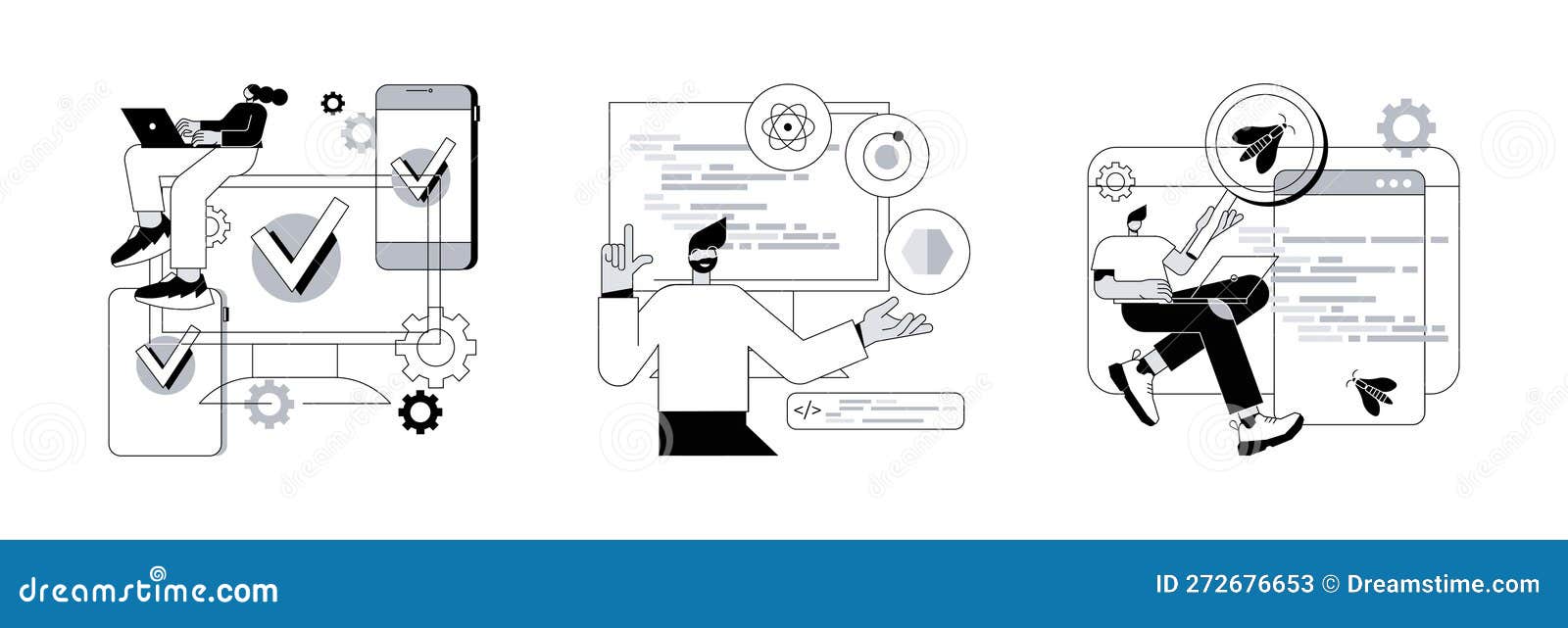 Cross-platform Operating System Abstract Concept Vector Illustrations ...