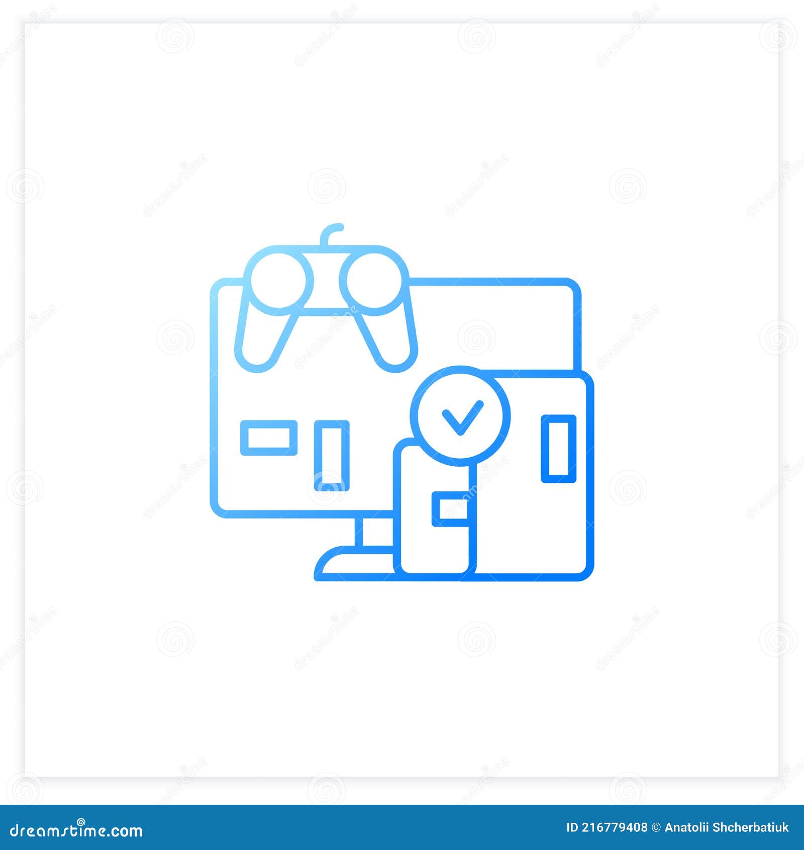 Cross Platform Play Gradient Icon Stock Vector - Illustration of ...
