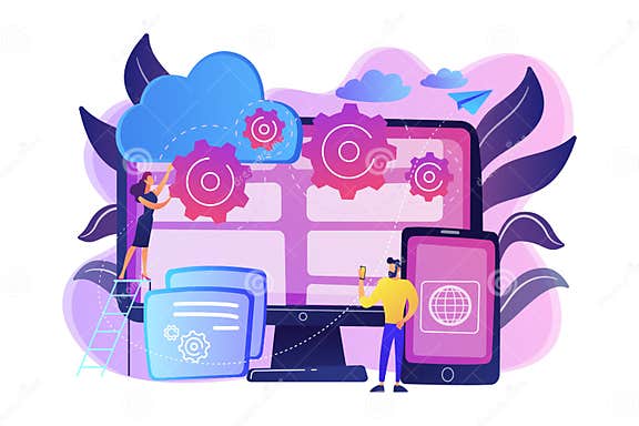 Cross-platform Programming Concept Vector Illustration Stock Vector - Illustration of narrative ...