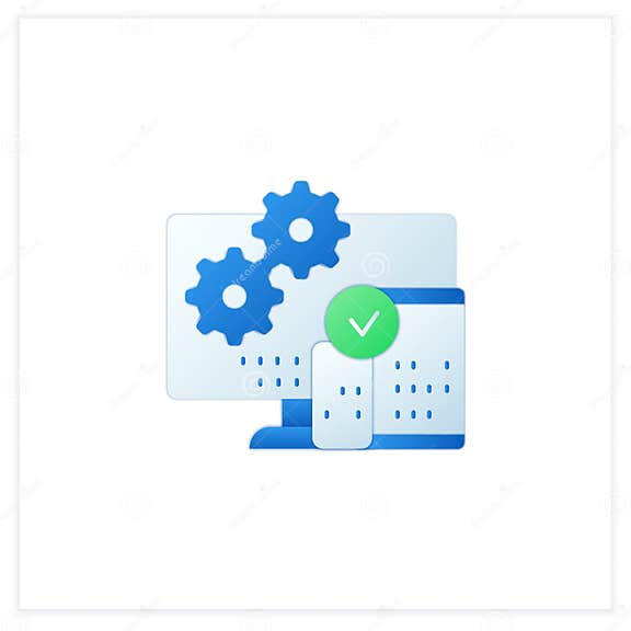Cross Platform Programming Flat Icon Stock Vector - Illustration of ...