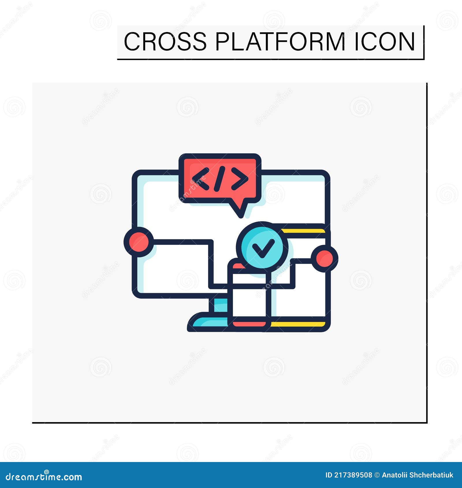 Cross Platform Software Color Icon Stock Vector - Illustration of ...