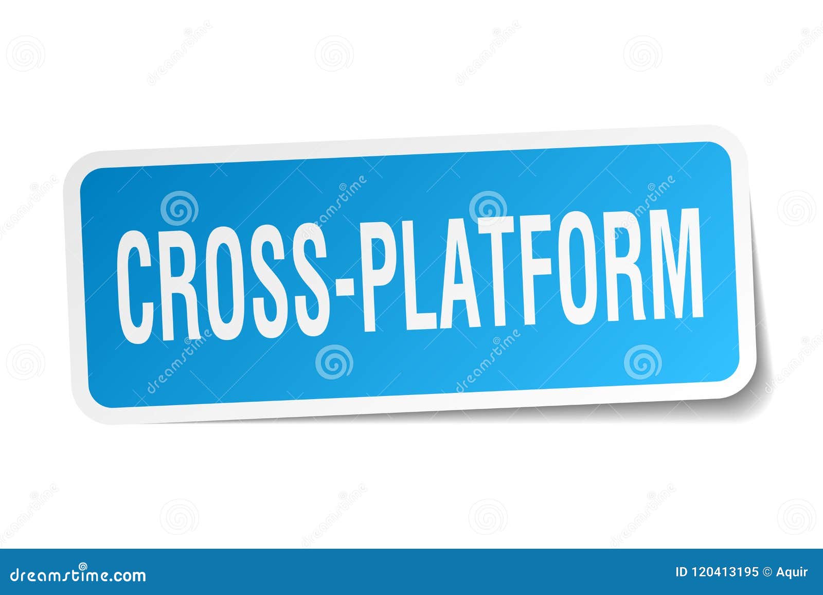 Cross-platform sticker stock vector. Illustration of white - 120413195