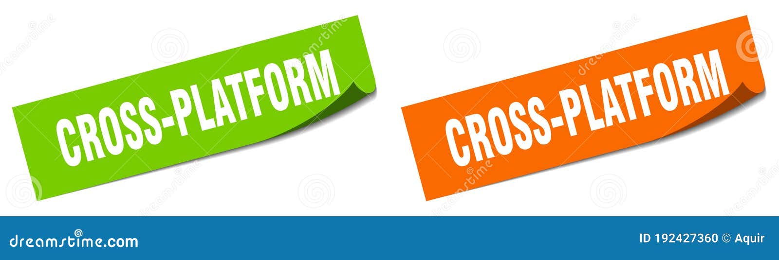 Cross-platform Sticker. Cross-platform Sign Set Stock Vector ...
