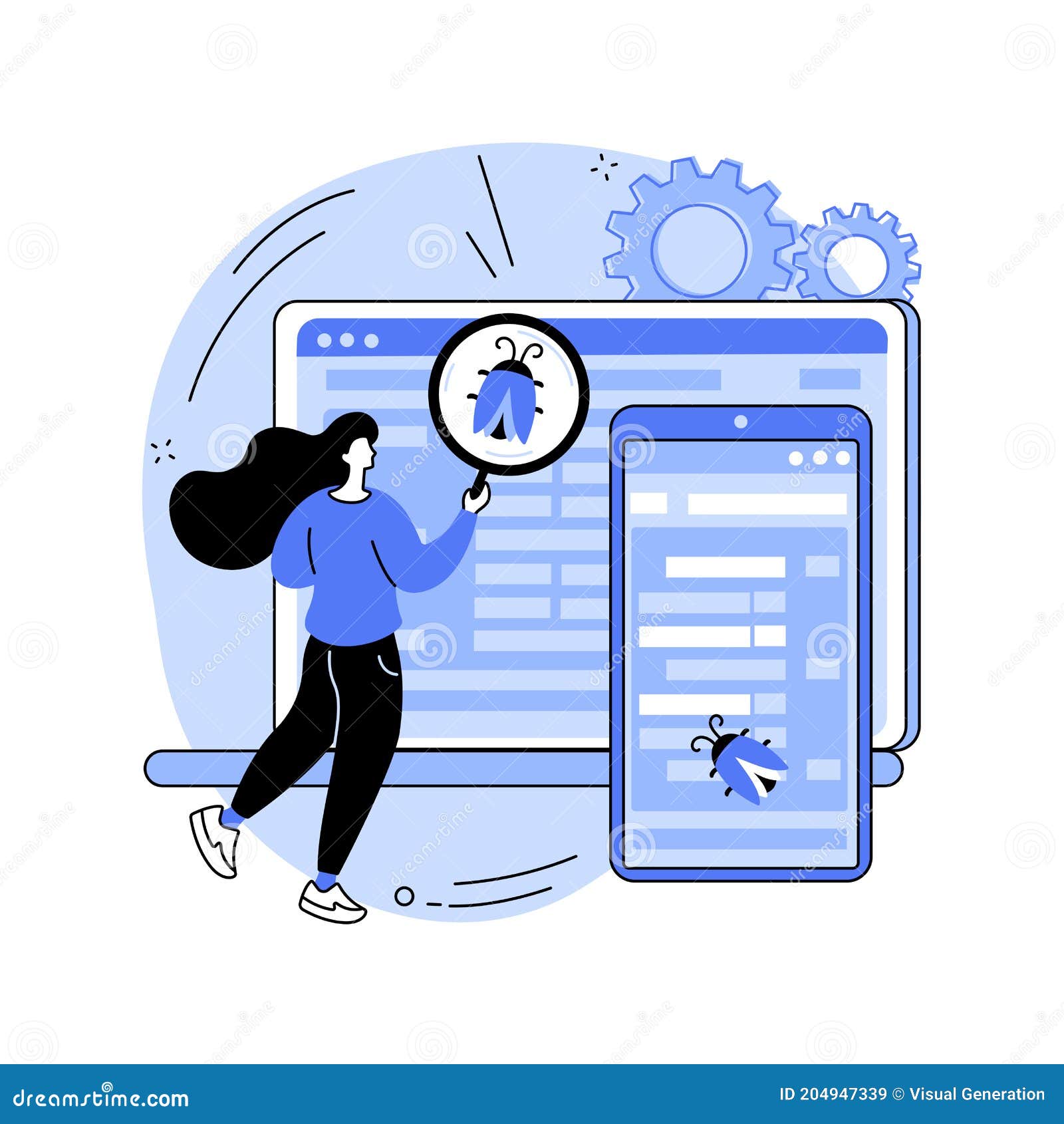 Cross Platform Testing Abstract Concept Vector Illustration Stock