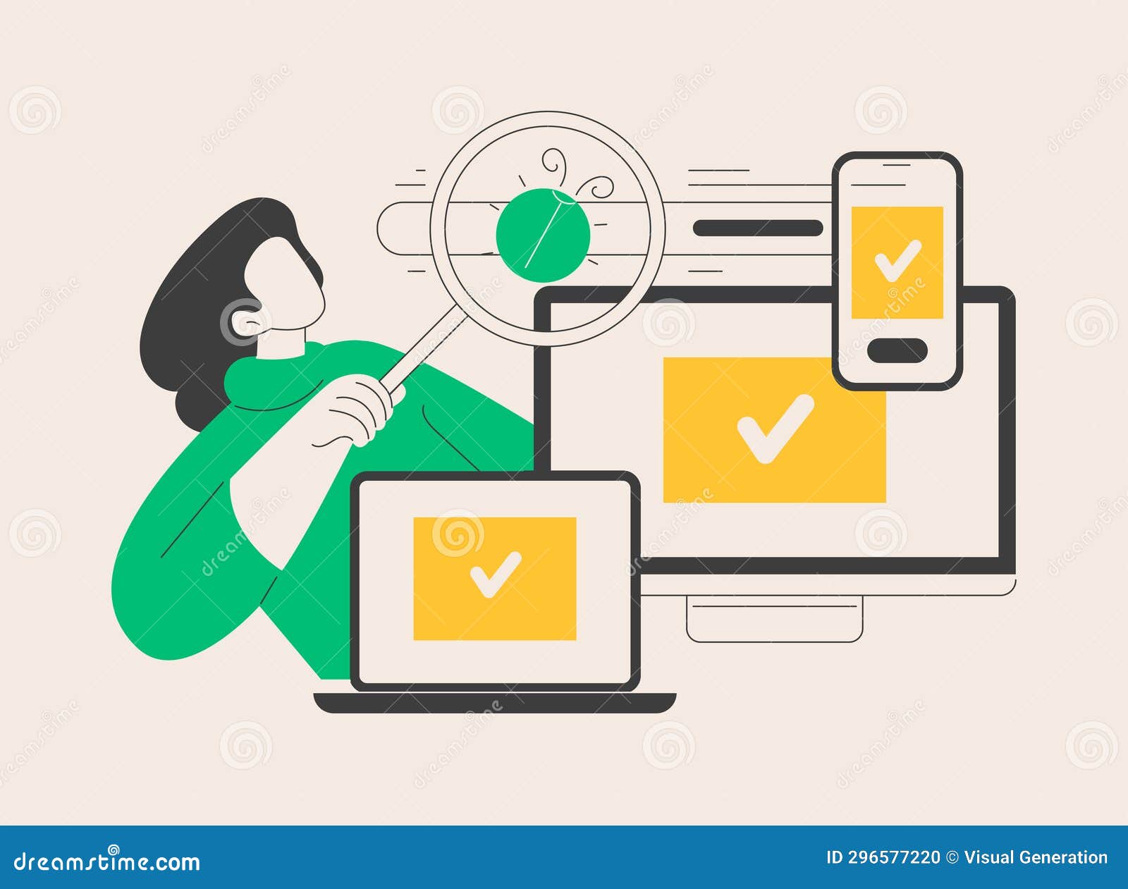 Cross Platform Testing Abstract Concept Vector Illustration Stock Illustration Illustration