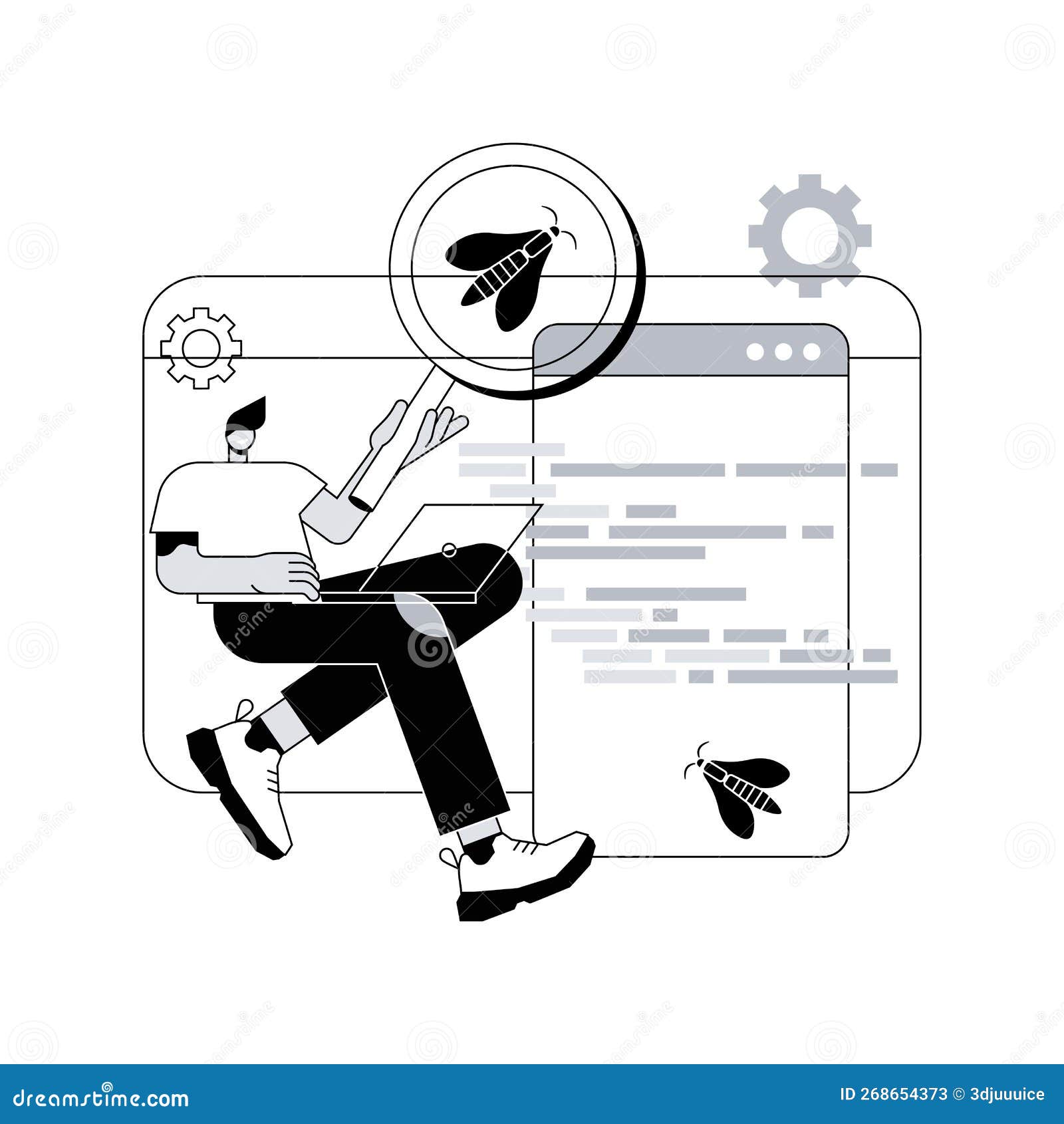 Cross-platform Testing Abstract Concept Vector Illustration. Stock ...