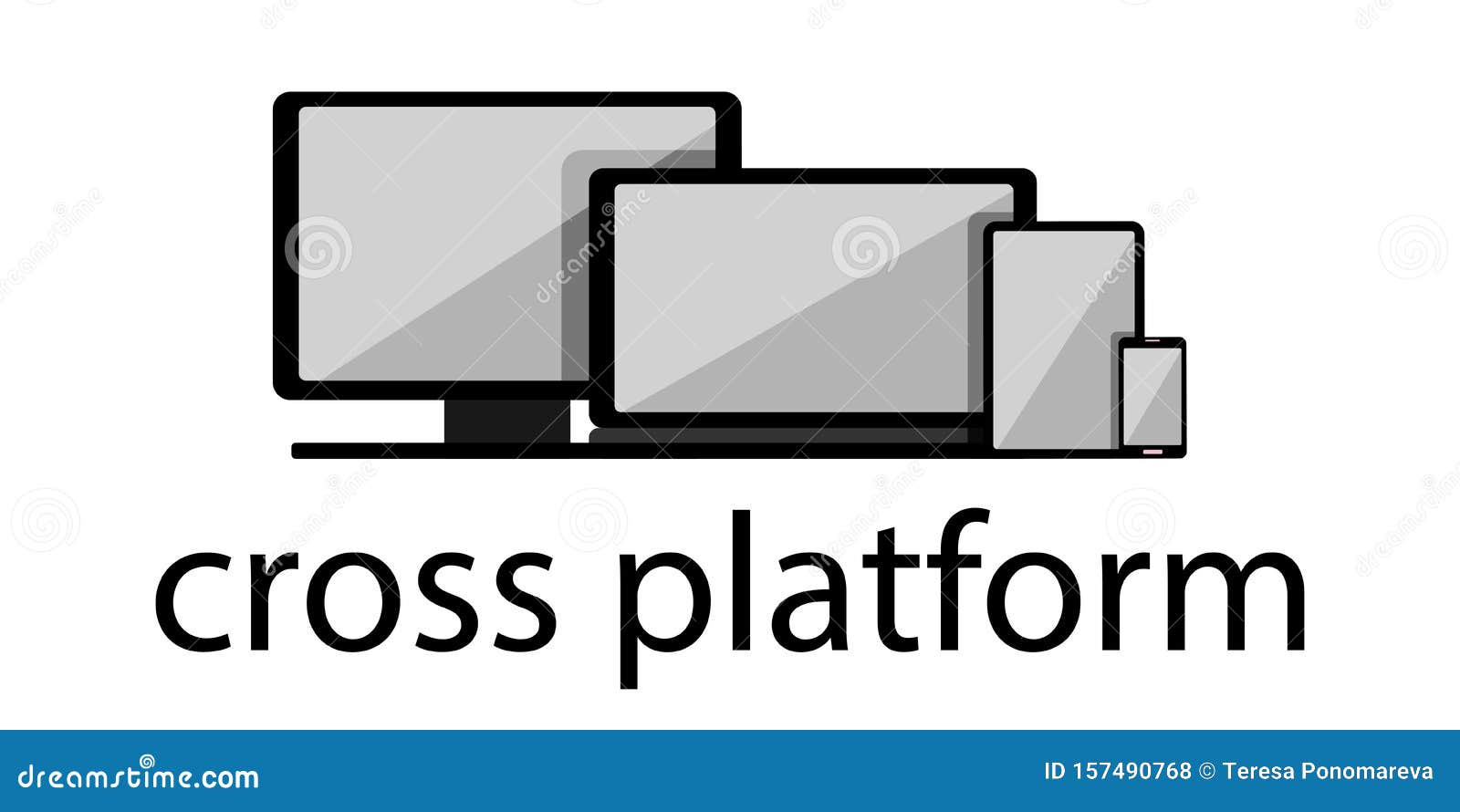 Cross-platform Web Content. Devices - Smartphone, Tablet, Laptop and ...