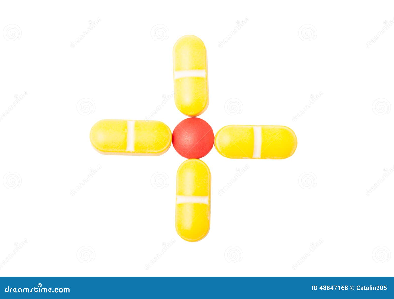 Cross or Plus Sign Made with Pills Stock Photo - Image of abstract ...