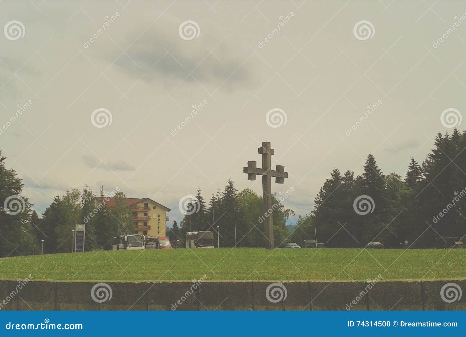 Cross stock photo. Image of vsco, green, cros, processed - 74314500