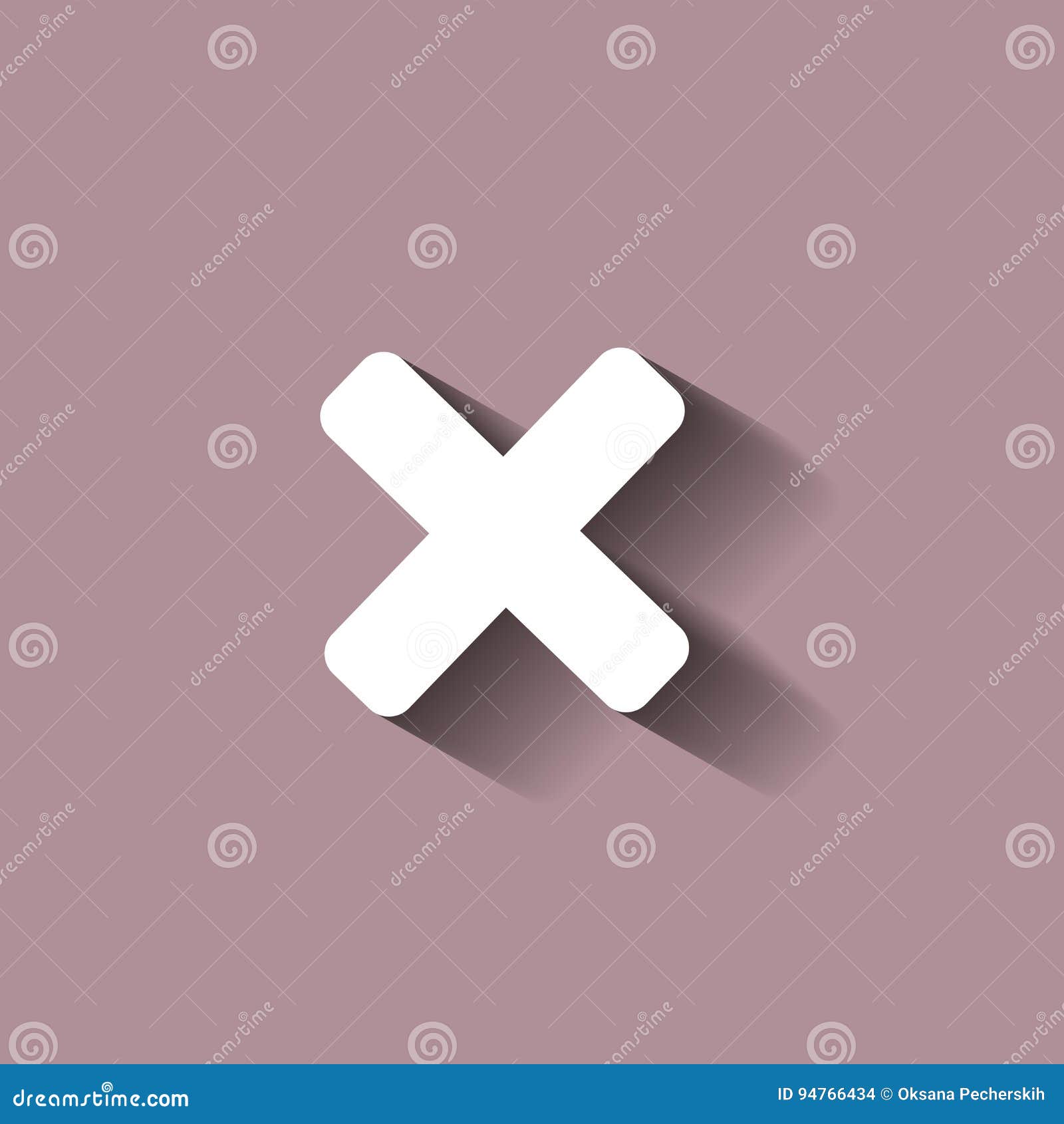 Cross Prohibition Vector with Shadow Stock Vector - Illustration of ...