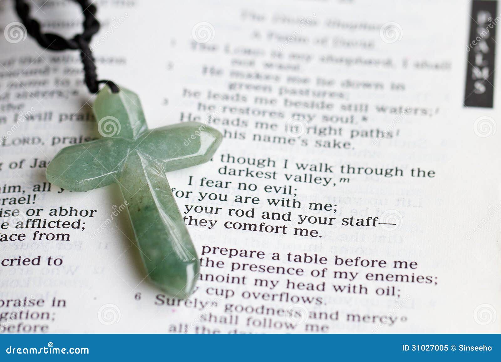 The Cross and Psalm 23 stock image. Image of religion - 31027005