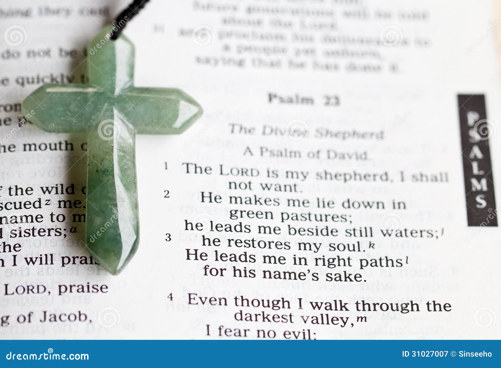 The Cross and Psalm 23 stock image. Image of jesus, holy - 31027007