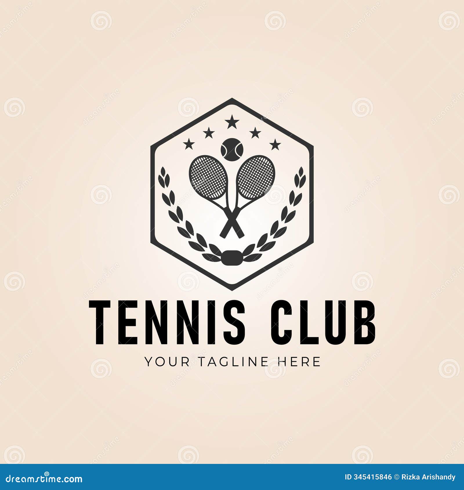 Cross Racket and Tennis Ball Logo Vector Illustration Design Stock ...