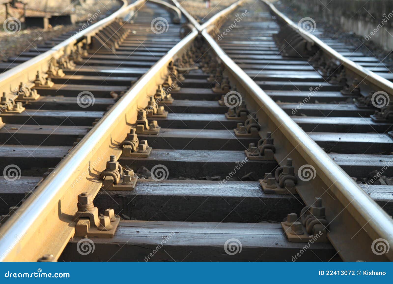 Cross on rail track stock photo. Image of station, railway - 22413072